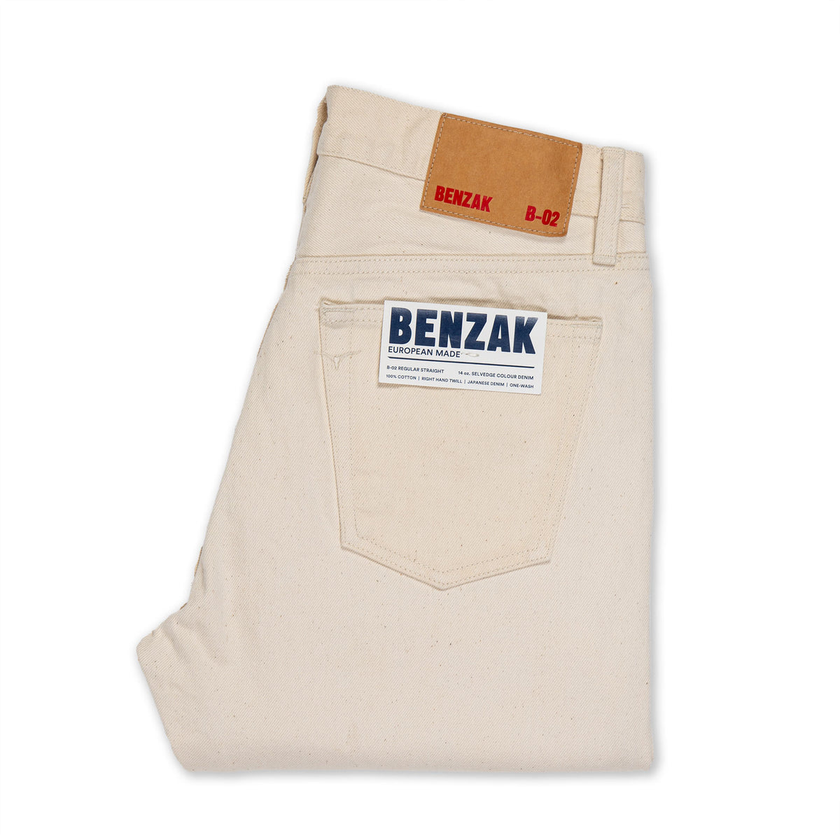 B-02 REGULAR STRAIGHT 14 oz. selvedge colour denim / ecru | BENZAK ...